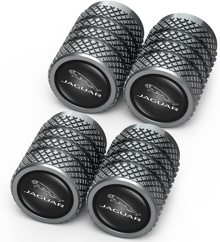 UUFEAO for Jaguar Alloy Tyre Valve Caps, 4PCS Car Tyre Caps Compatible ...