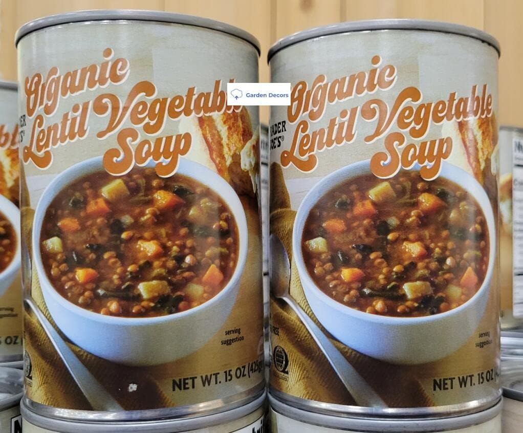 Amazon.com : Trader Joe’s Organic Lentil Vegetable Soup 15oz 425g (Two Cans) : Grocery & Gourmet ...