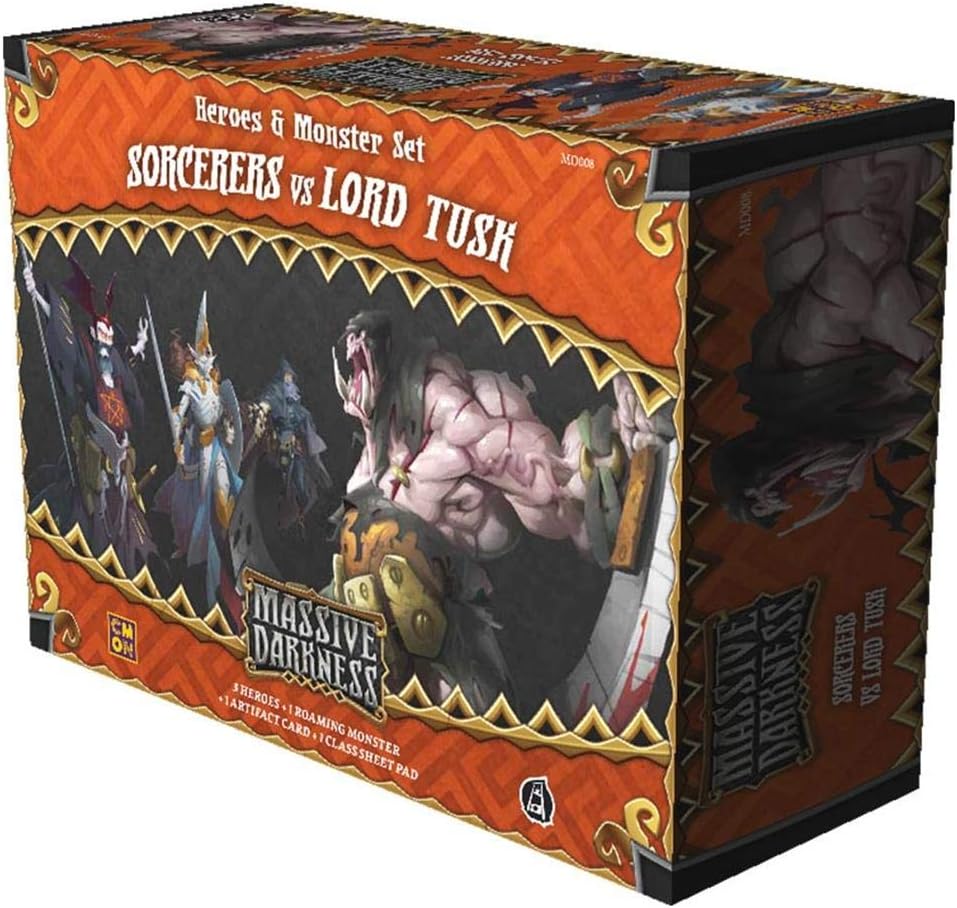 Amazon.com: CMON Massive Darkness: Sorcerers vs Lord Tusk : Toys & Games