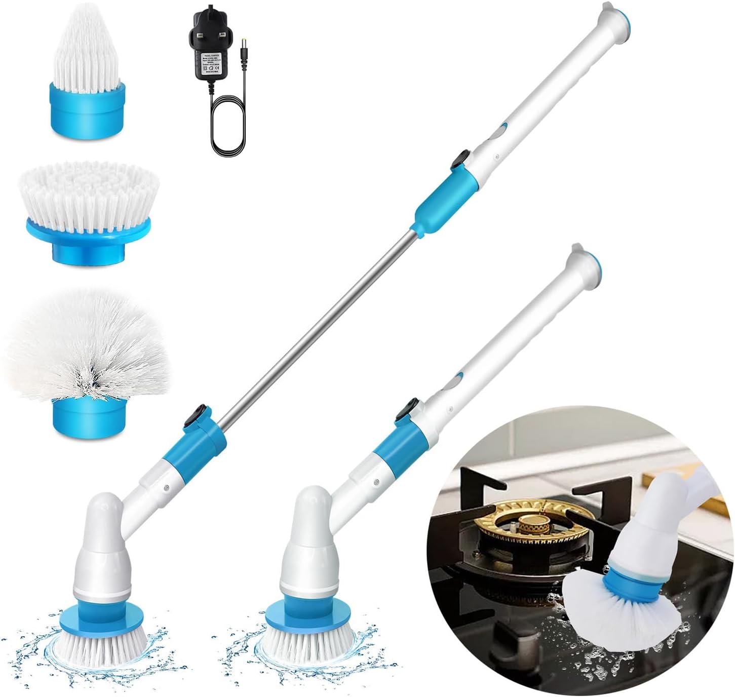 Amazon.com: Electric Spin Scrubber, Cordless Cleaning Brush with 3 ...