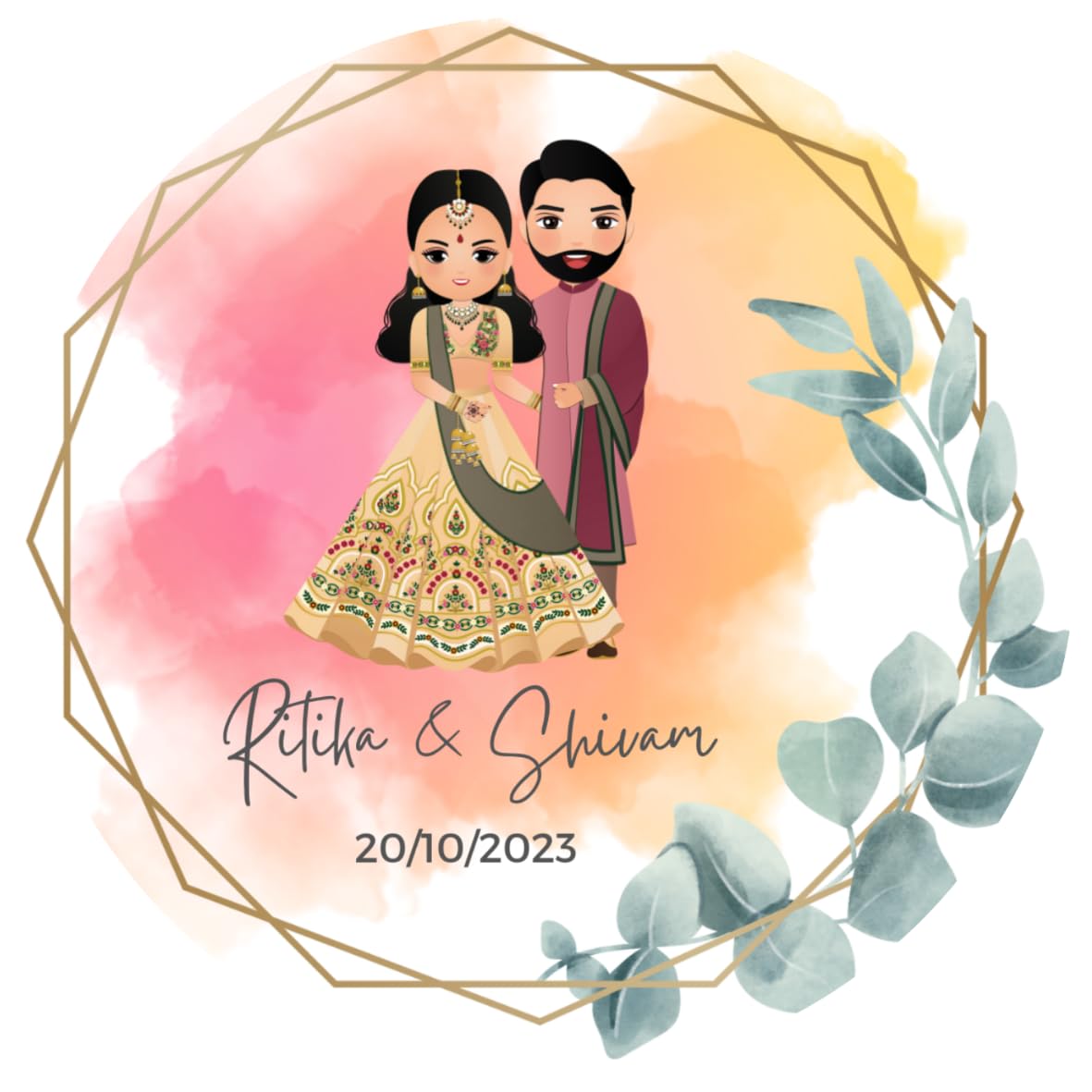 Yellow Nuts Personalized Thank You Return Gift Stickers 60 Pcs 2 Inch ...