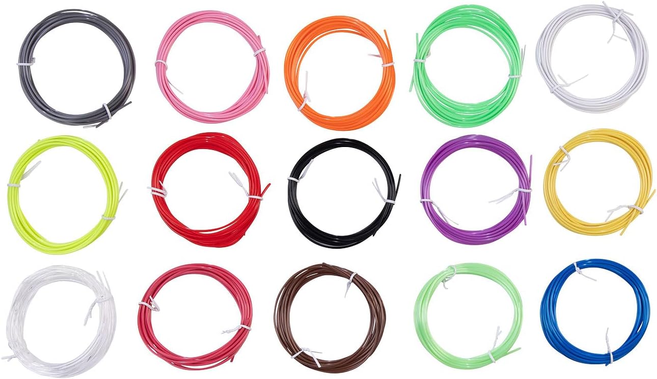 FreeSculpt 3D Stift Starterset: 15-farbiges PLA-Filament-Set für 3D ...