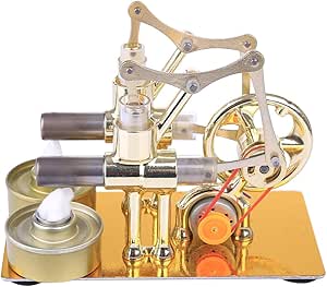 Amazon.com: LOCHE Engine Model Kit, Stirling Metal Hot Double Cylinder ...