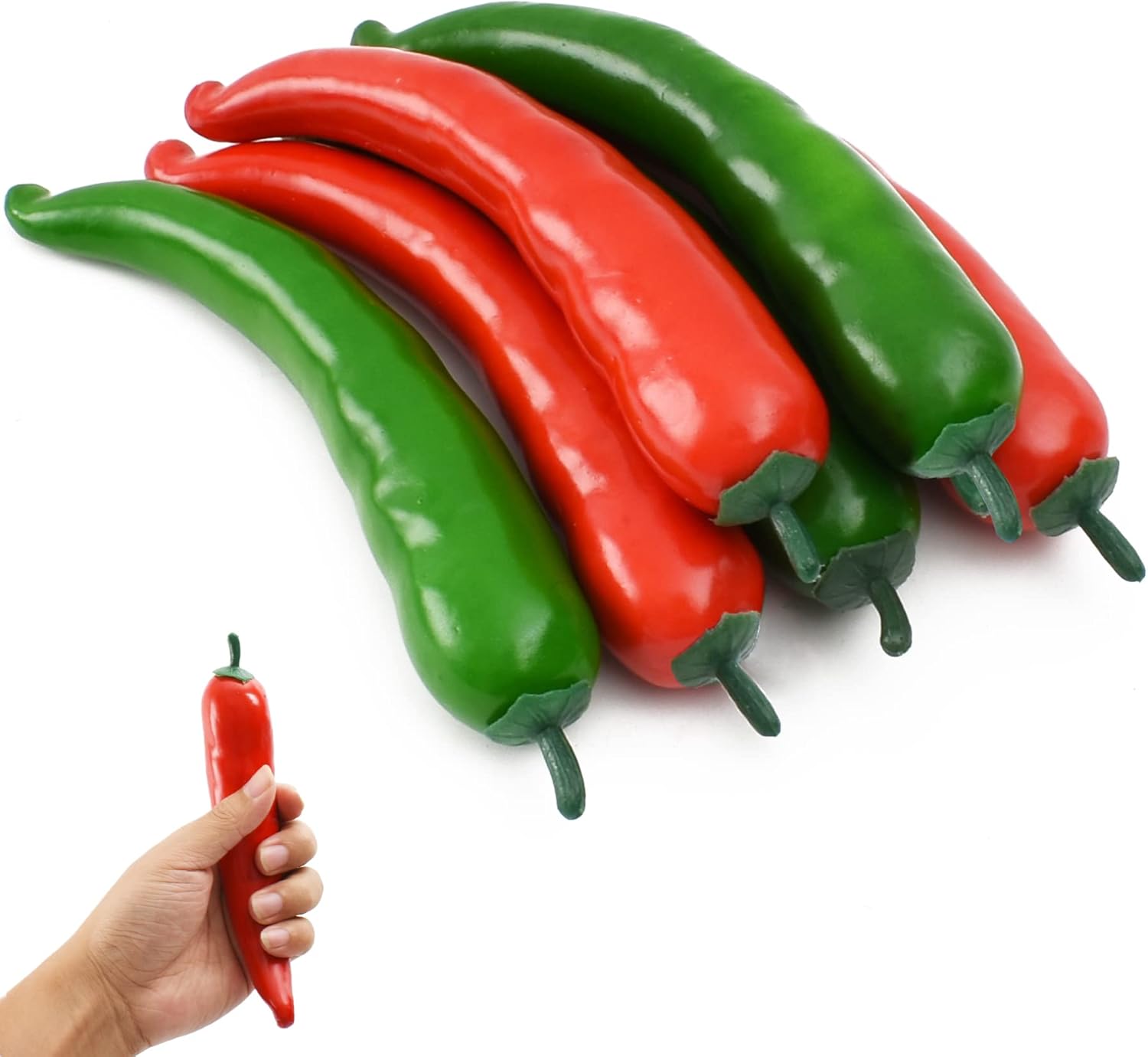 Amazon.com: Hagao Fake Pepper Red Green Simulation Lifelike Hot Chili ...