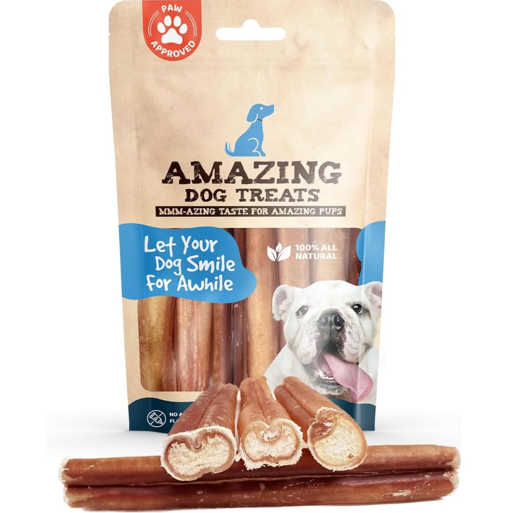 Amazon.com: Amazing Dog Treats - 6 Inch Extra Thick Bully Sticks (50 ...