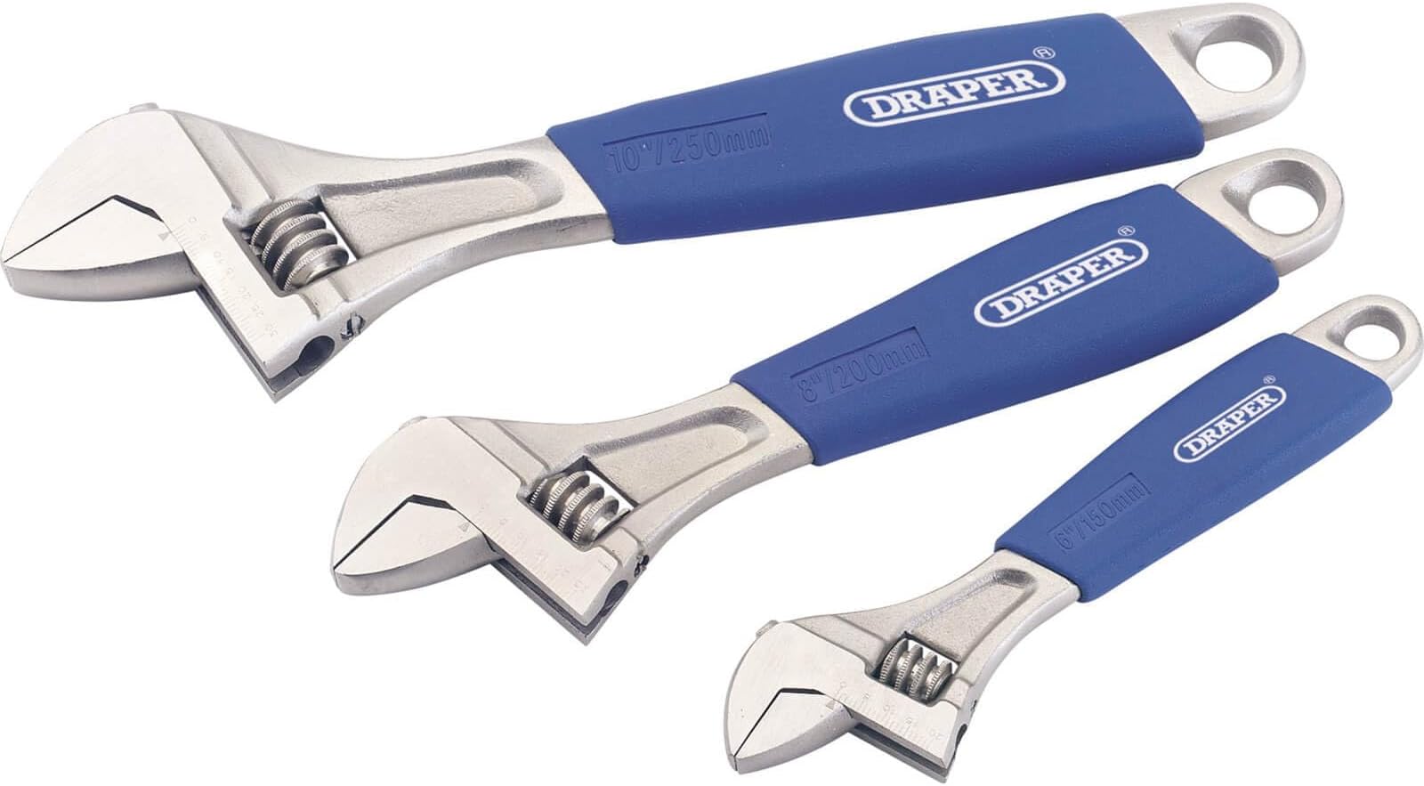 Draper 88598 3-Piece Soft-Grip Adjustable Wrench Set , Blue : Amazon.co ...