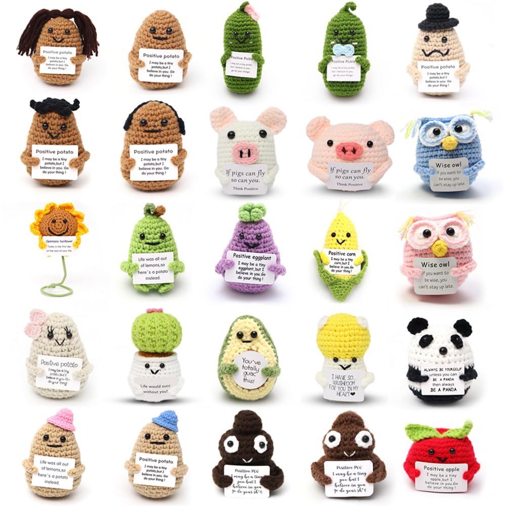 Amazon.com: Sasotiye 25PCS Positive Potato Bulk Cute Funny Cheer Up ...