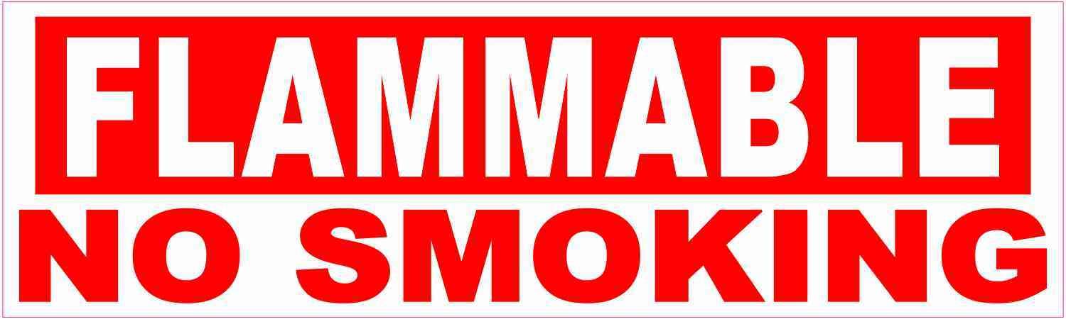 Amazon.com: StickerTalk Flammable No Smoking Vinyl Sticker, 10 inches ...