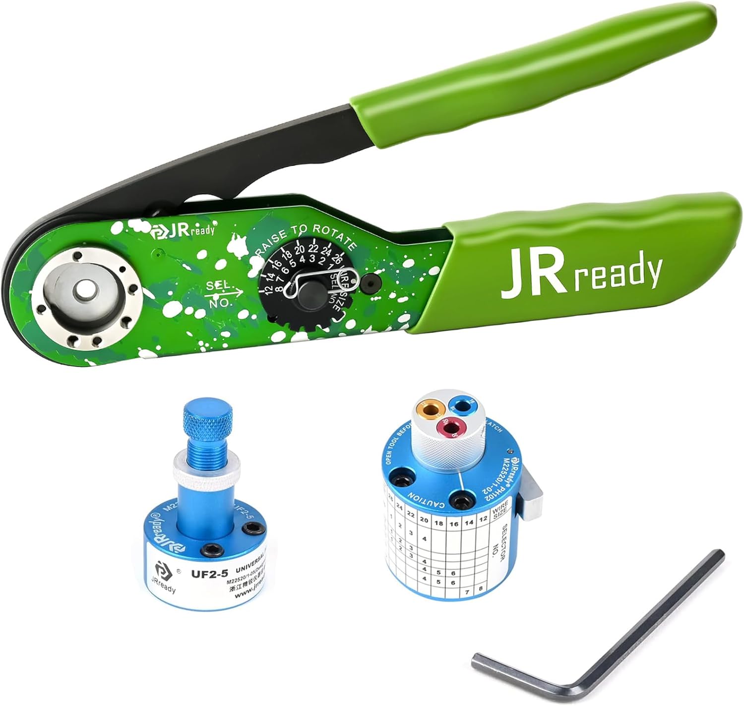JRready ST2165 M22520/1-01 Crimp Tool Kit NEW-ASF1G Crimping Tool with Universal Screw ...