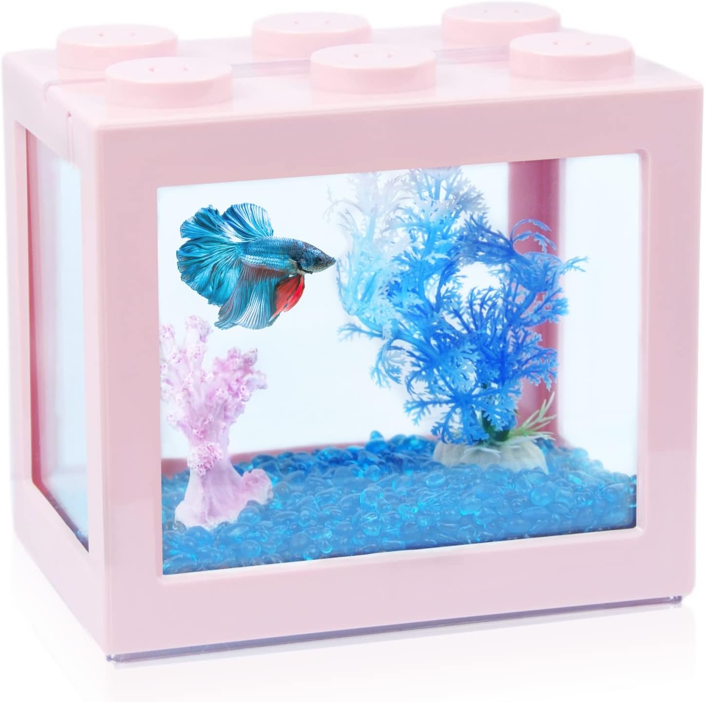 Amazon.com : Small Betta Fish Tank, Stackable Mini Fish Tank Aquarium ...