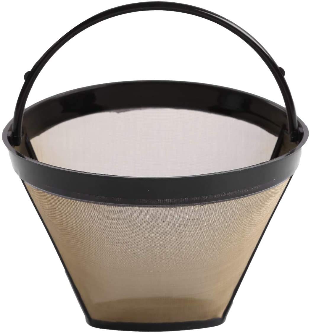 1PC Permanent Reusable Cone Shape Coffee Filter Mesh Basket Stainless ...