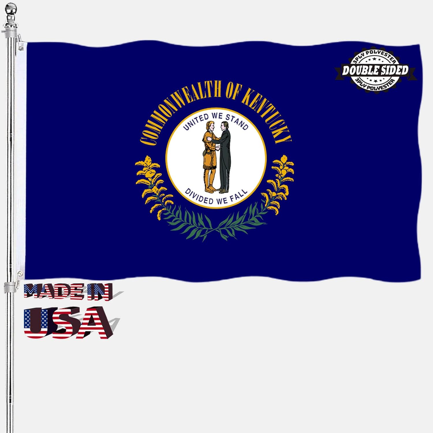 Amazon.com : Kentucky State Flags 3x5 Double Sided Kentucky KY State ...
