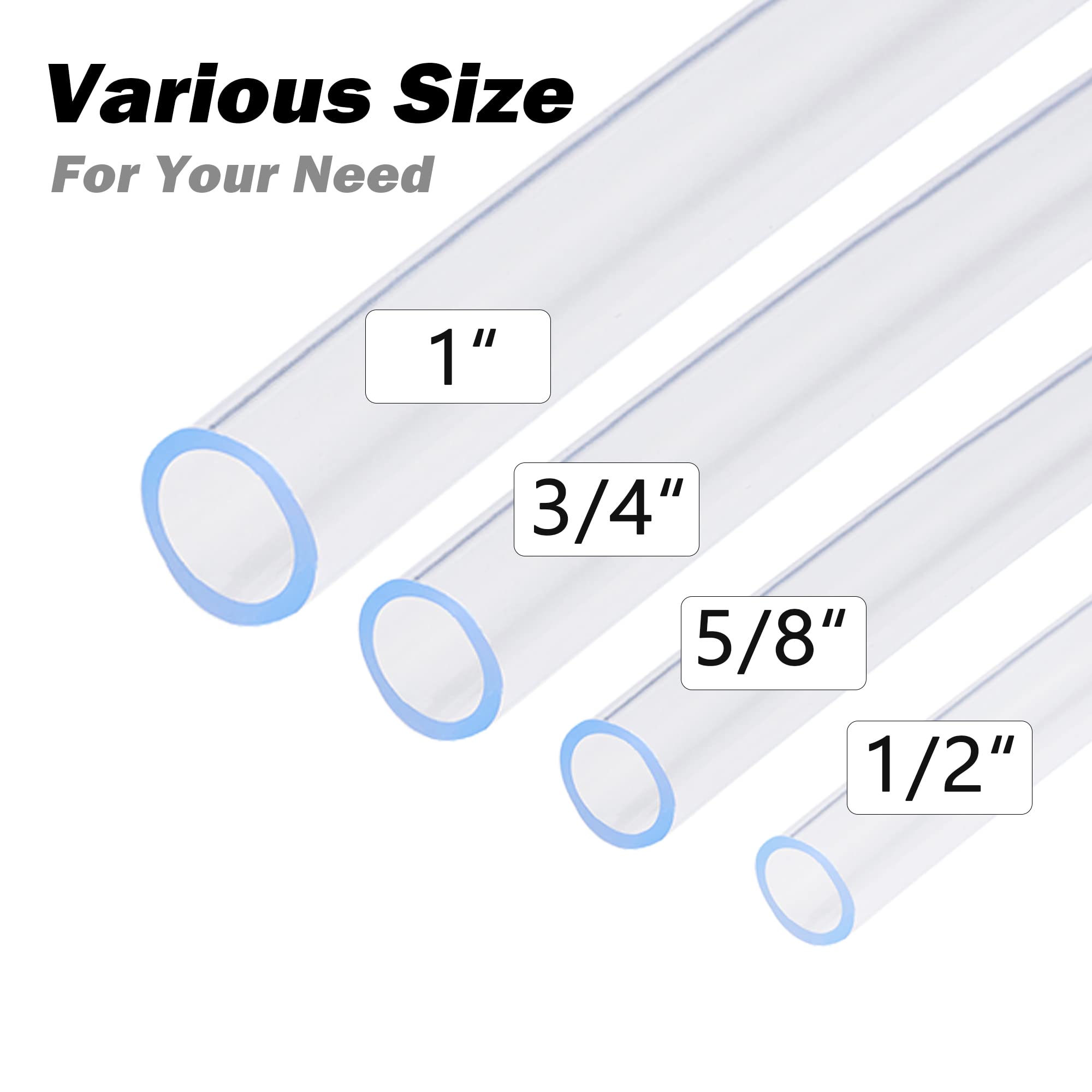 Snapklik.com : DAVCO 1" ID - 10 Ft Clear Vinyl Tubing