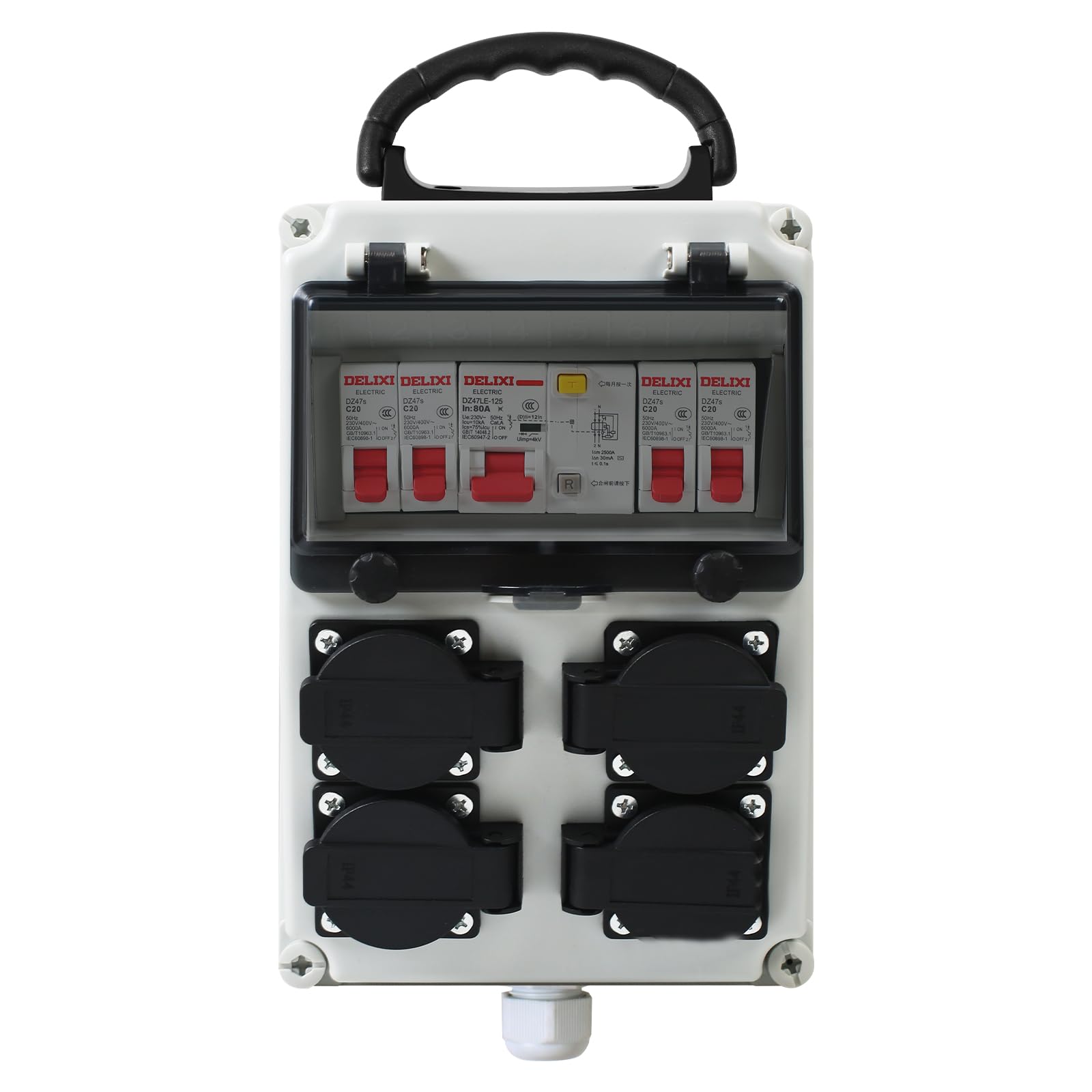 ZUYIYI Power Distribution Box, 110V High Current Wall Mount Electrical ...