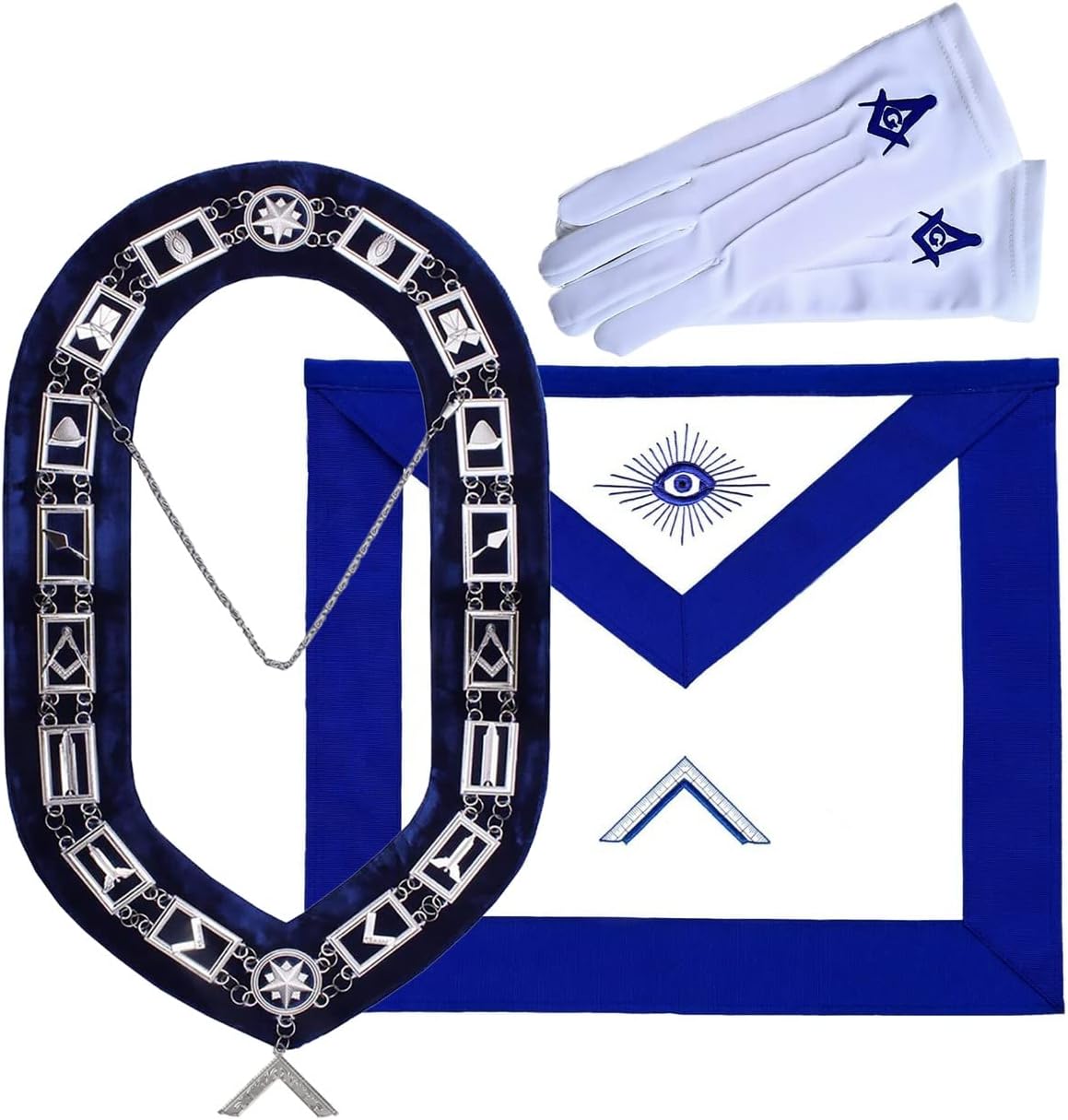 Amazon.com: Masonic Regalia Blue Lodge Officer Worshipful Master Apron ...