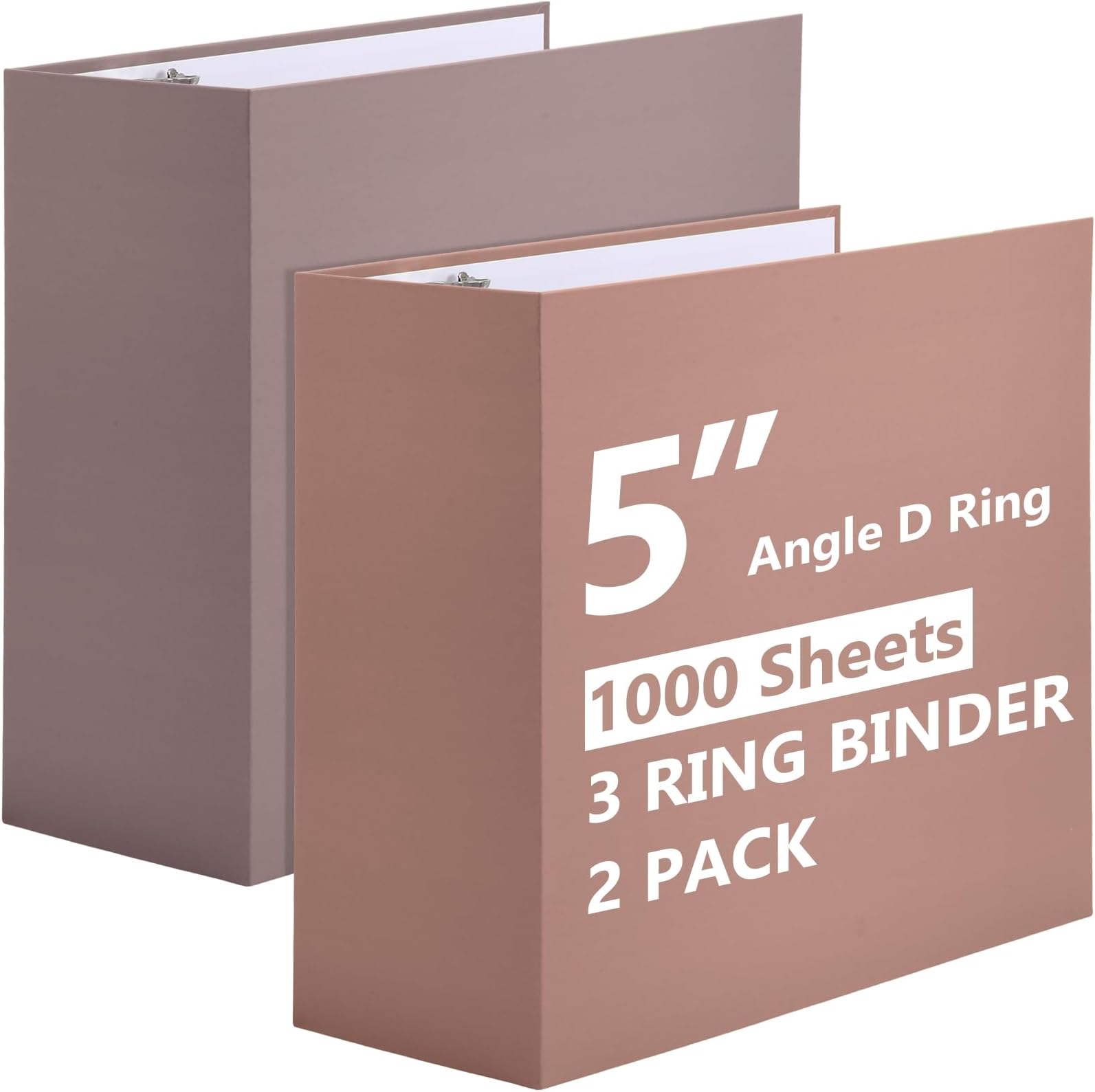 Amazon.com : Cholemy 2 Pack 3 Ring Binder 5 Inch Binder with 2 Interior ...