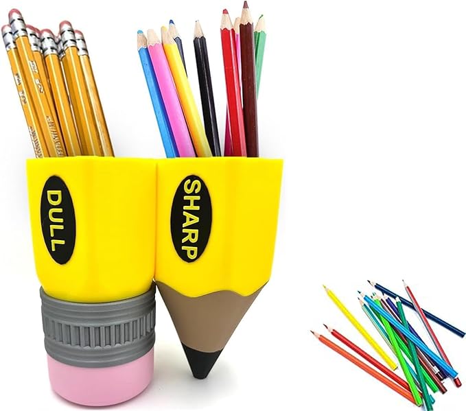 Amazon.com: DOGARI Sharp-Dull Pencil Holder. Pencil Shaped Pen Holder ...