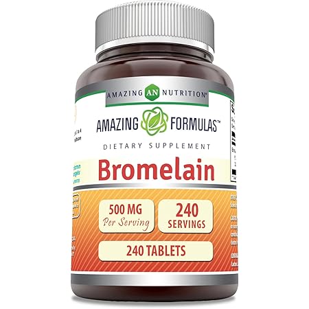 Amazon.com: Amazing Formulas Bromelain 500 Mg Tablets Supplement | Non ...