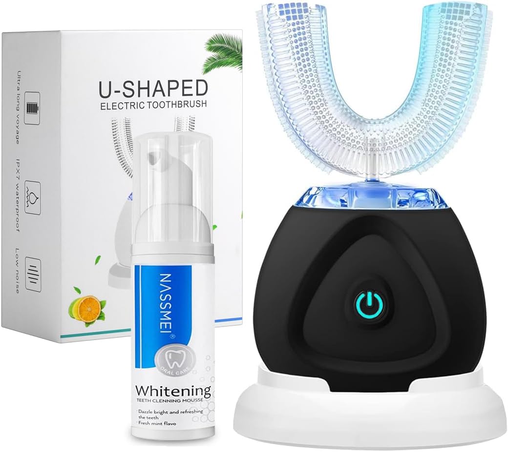 Amazon.com: FULYA Ultrasonic Toothbrush with Teeth Whitening Mousse ...