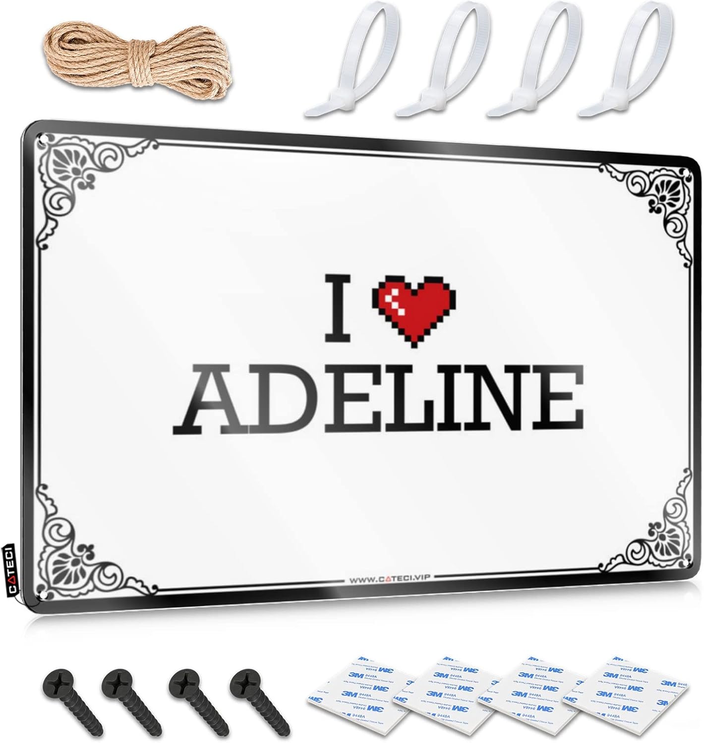 Amazon.com: Garage Accessories For Man Cave I Love Adeline Tin Sign ...