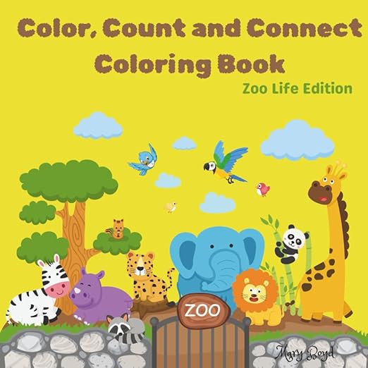 Amazon.com: Color, Count and Connect Coloring Book: Zoo Life Edition ...