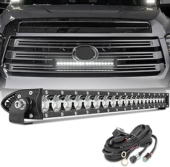 Amazon.com: 22 Inch Slim Single Row LED Light Bar, Lumimotor Spot Beam ...
