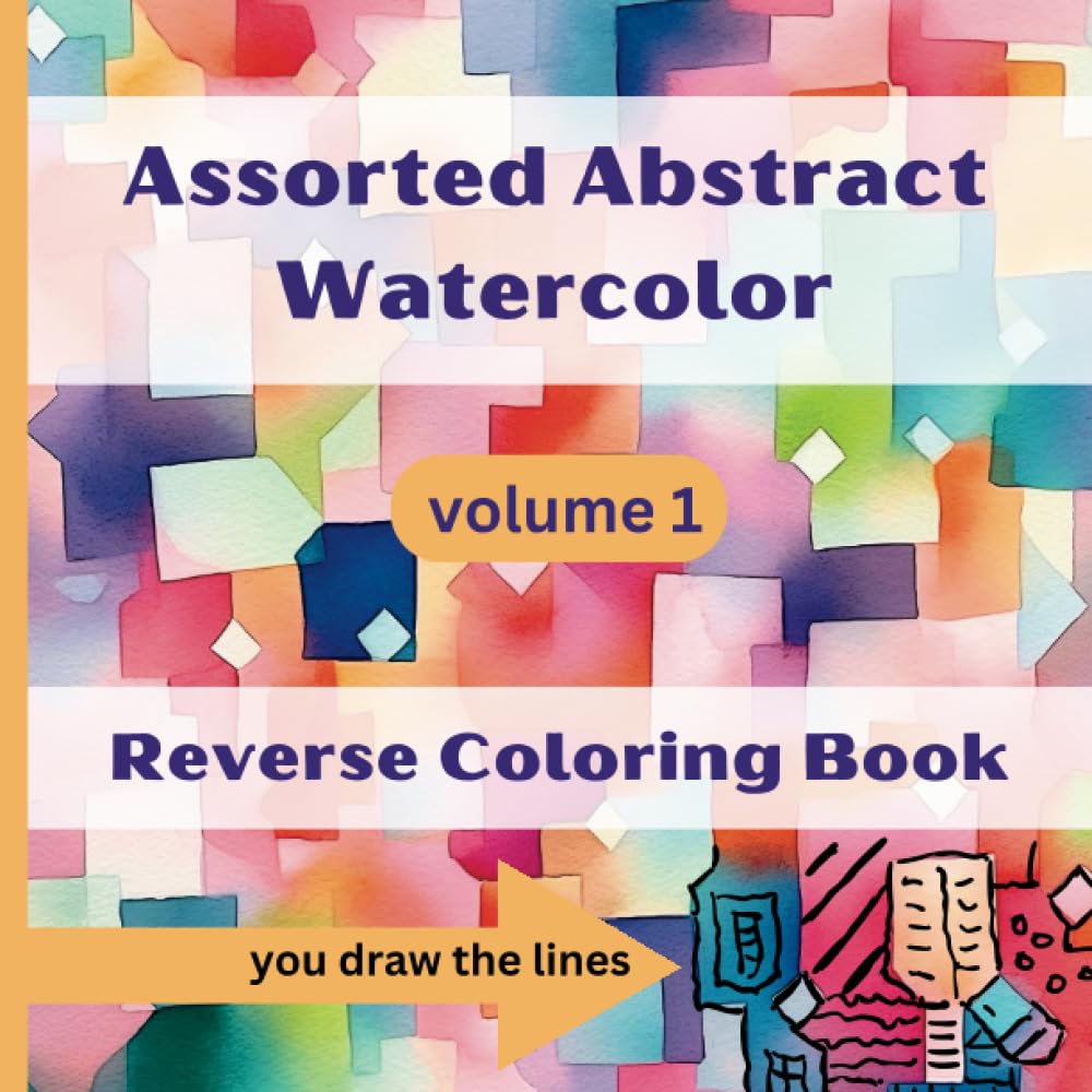 Amazon.com: Assorted Watercolor Reverse Coloring Book (Volume 1): Draw ...