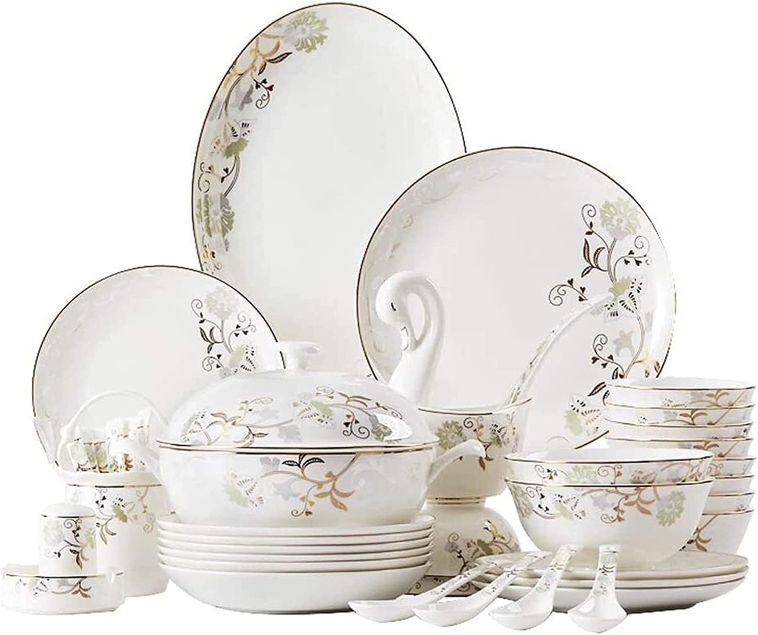 Amazon.com | Dinner Set for Family Party Hotel Restaurant Ceramics ...