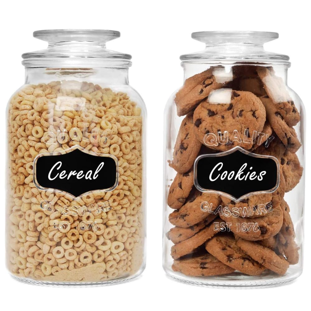 Buy Ash & Roh - Glass Canister Set For Kitchen Airtight Lid And ...