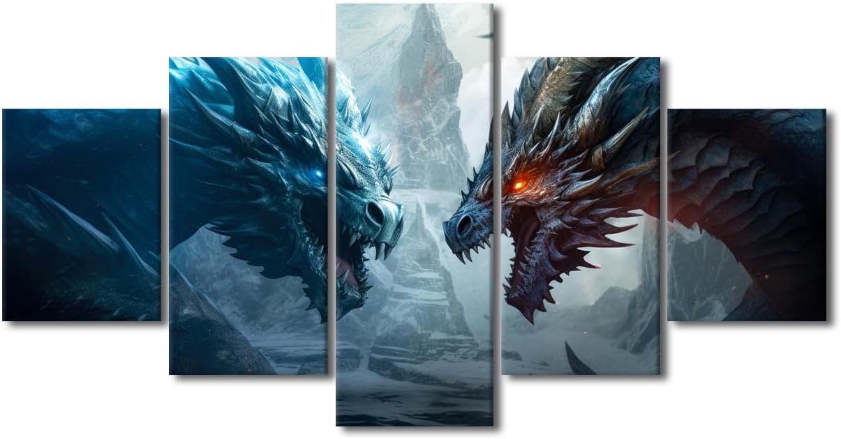 Amazon.com: TUMOVO Dragon Wall Decorations for Living Room Mythical ...