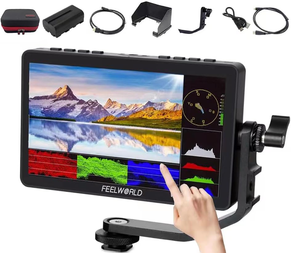 Amazon.com : FEELWORLD F5 Pro V4+Battery +Integrated Battery Charger ...