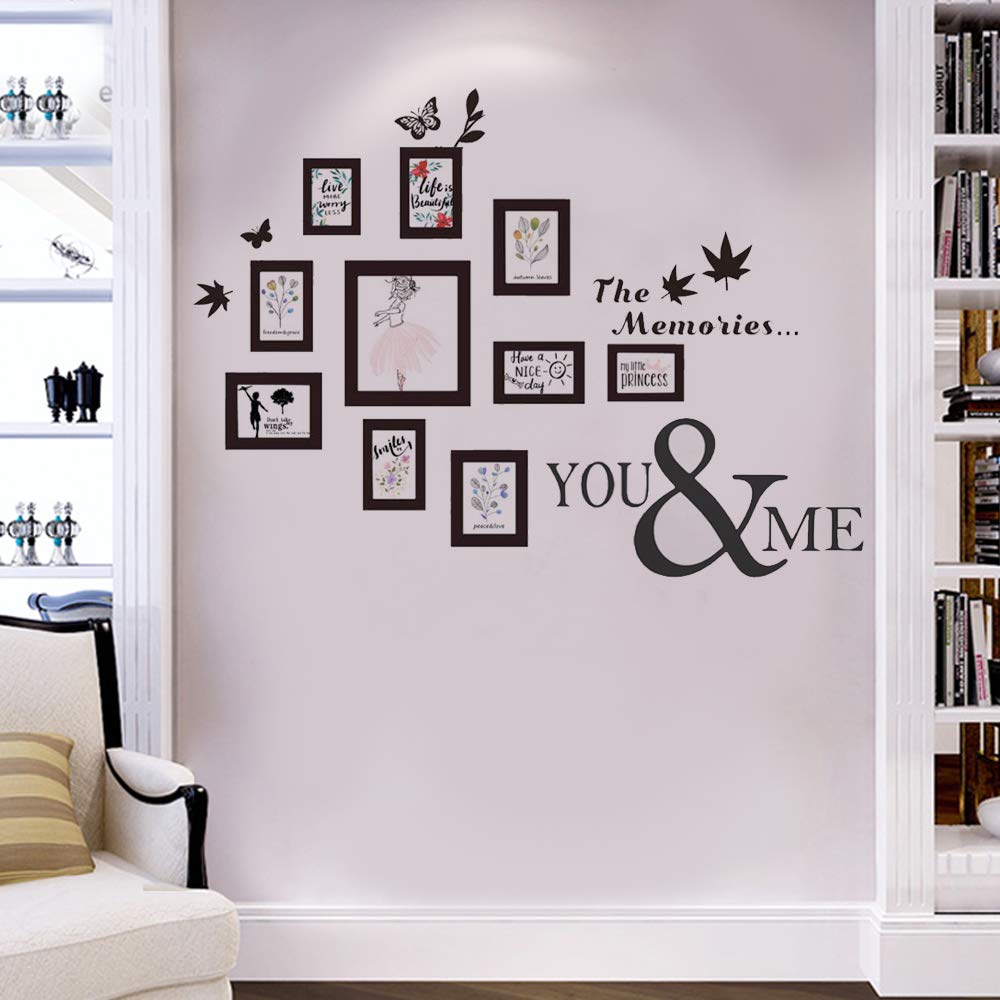 Calcomanías De Pared Con Marcos De Fotos 12 Piezas Conjunto Marcos