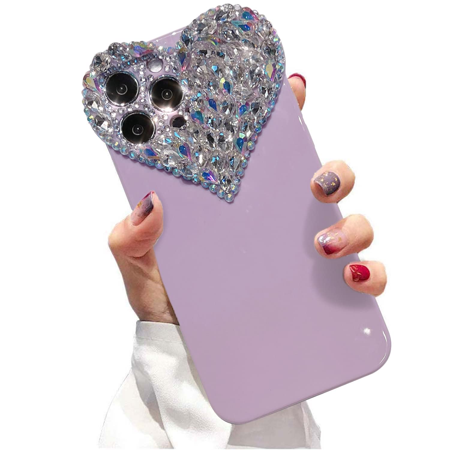 Amazon.com: ENYTDMO Cute iPhone 12 Pro Max Case 3D Glitter Sparkle ...