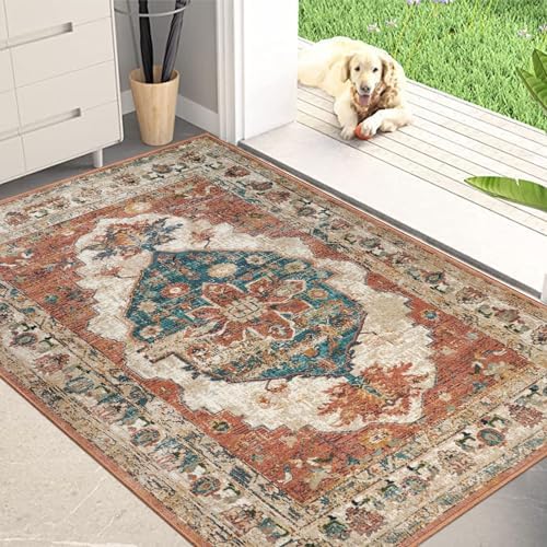 famibay Boho Entrance Mat Indoor Non Slip Washable Large Front Door Mat ...