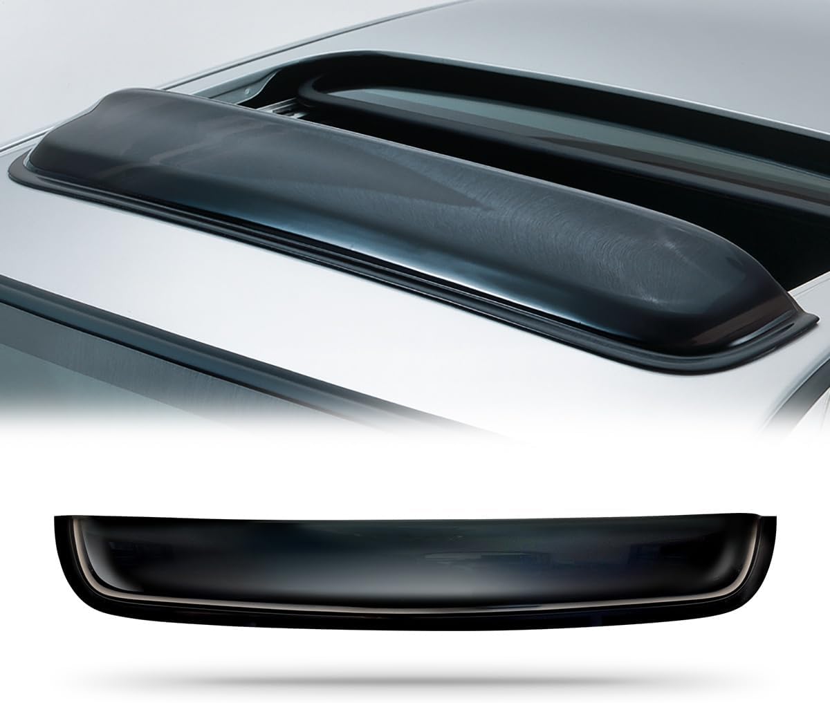 Amazon.com: VioletLisa 34IN. Universal Thickness Dark Smoke Tint Top ...