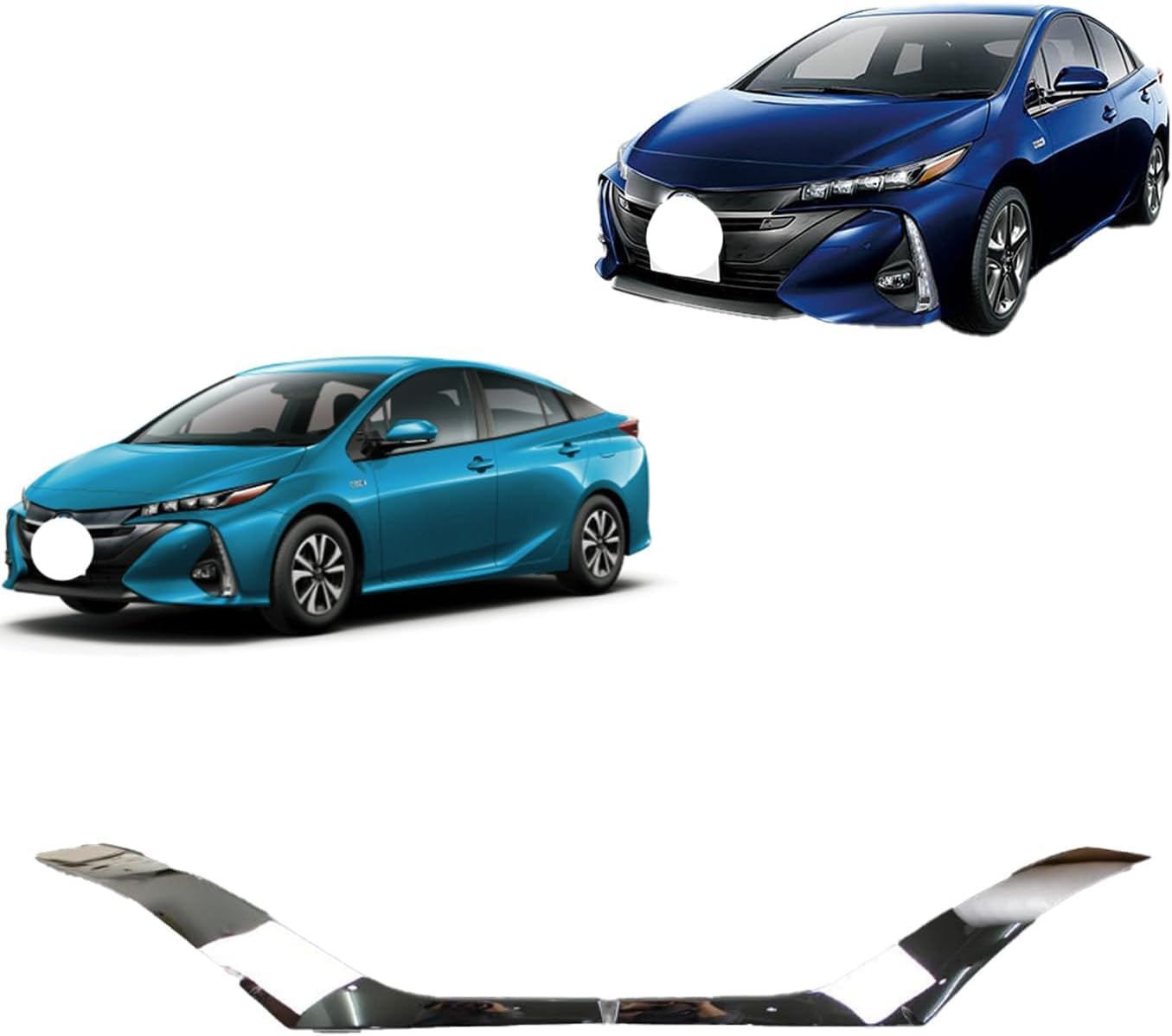 Amazon | 【Fast Cars Shop 】トヨタ 新型 プリウス PHV (ZVW52) 専用 外装 フロント 上部グリル フィン ガーニッシュ For PRIUS PHV 52系 ...
