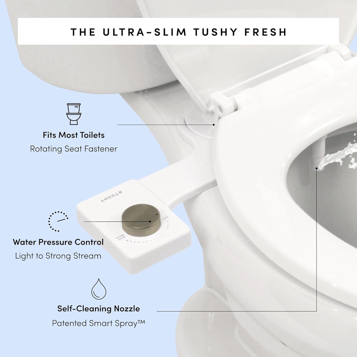 Snapklik.com : TUSHY Fresh Bidet: Ultra Slim Toilet Seat Attachment