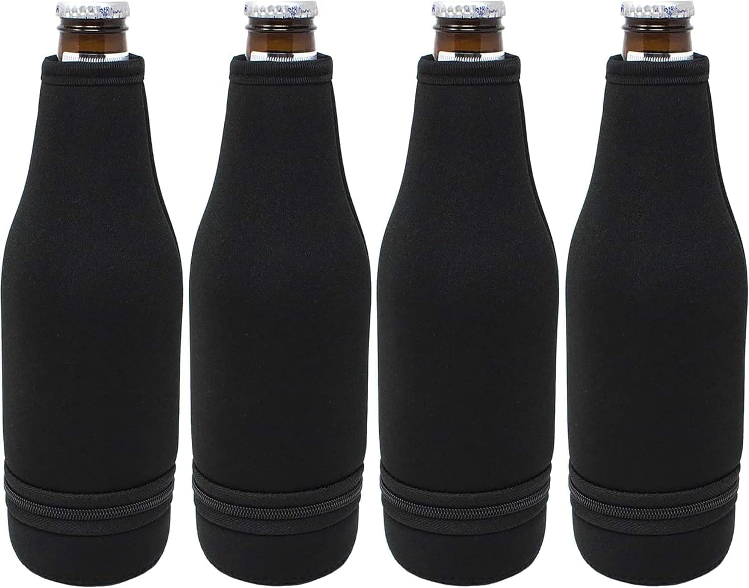 Amazon.com: TahoeBay Beer Bottle Sleeves - Easy Zipper Bottom for 12 ...