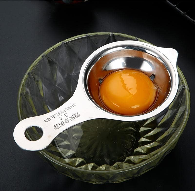 Leeonz White Egg Yolk Separator Egg Divider Egg Sieve No Drips and No ...