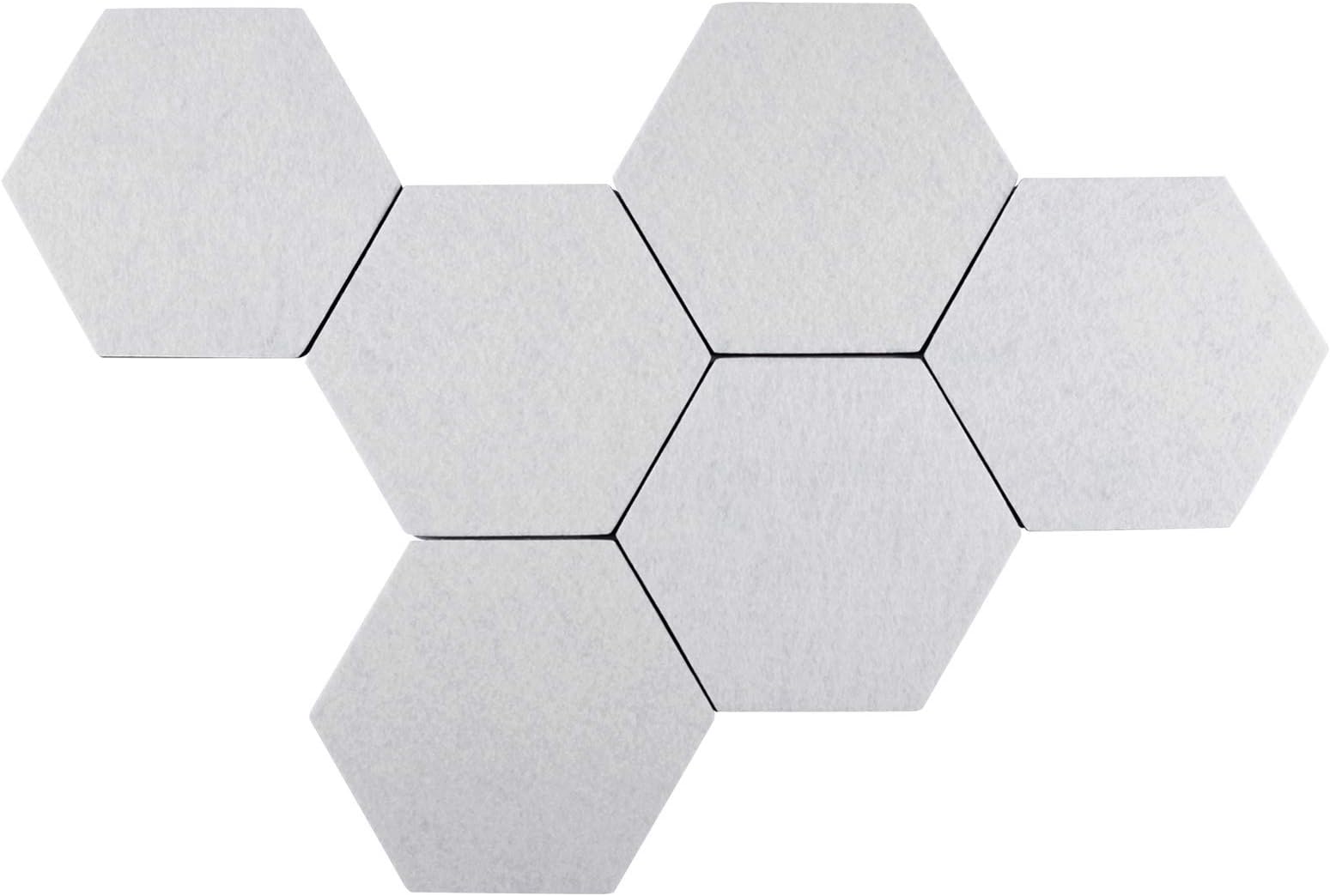 Amazon.com : 6 Pcs Hexagon Felt Wall Tiles, Self Adhesive Cork Board ...