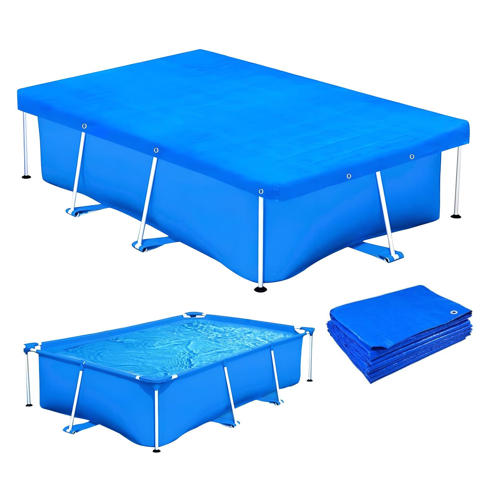 Amazon.com : 14 x 7ft Rectangular Pool Cover for Above Ground Pool, 177 ...