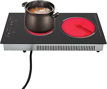 Amazon.com: Modern 2 Burner Electric Cooktop Touch Control LED Display ...