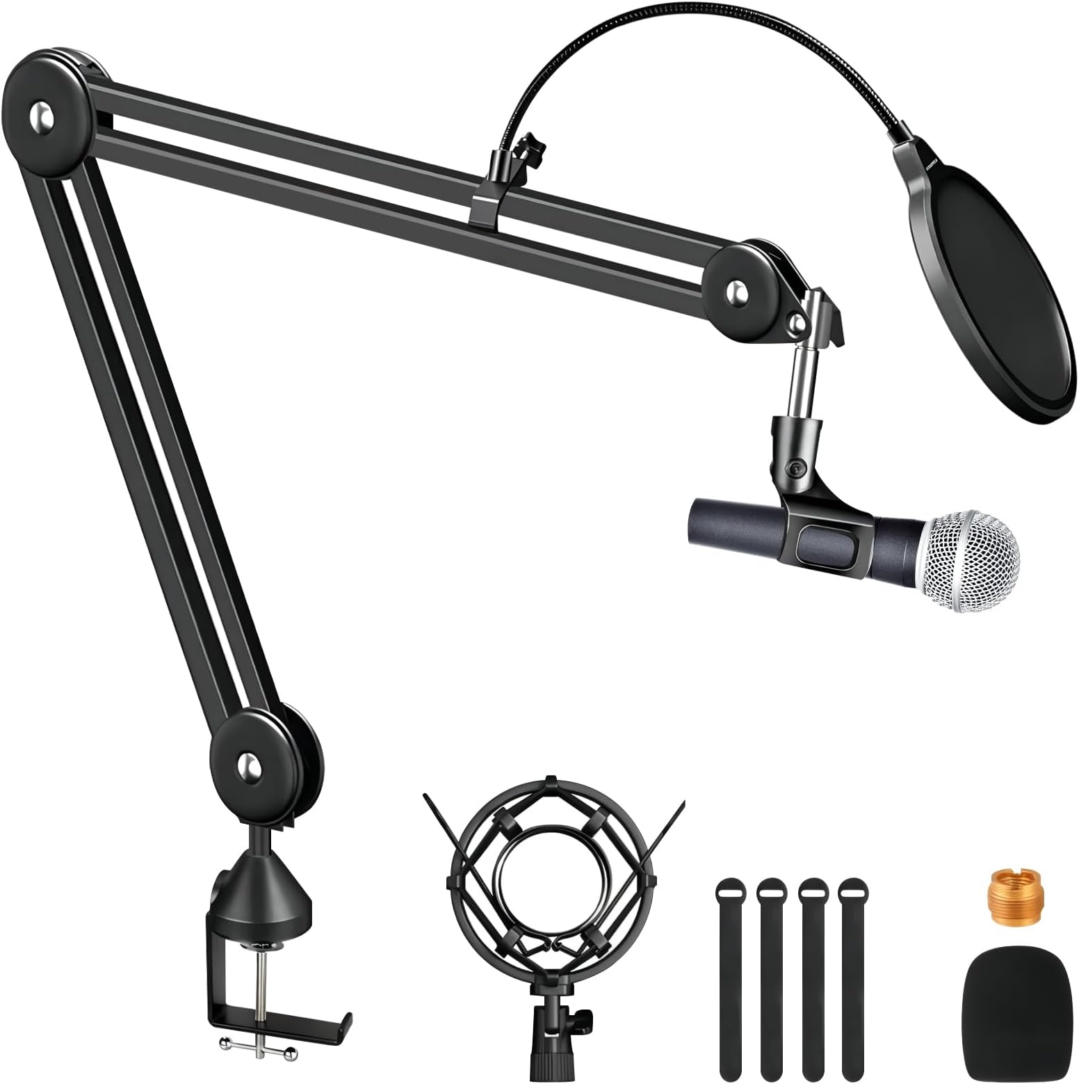Microphone Arm Stand, Microphone Suspension Stand Boom Scissor Mic Arm ...