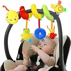 TRCHLBB Spiral Pram Toys For Babies, Pram Rattles Bed Bells, Baby Car ...