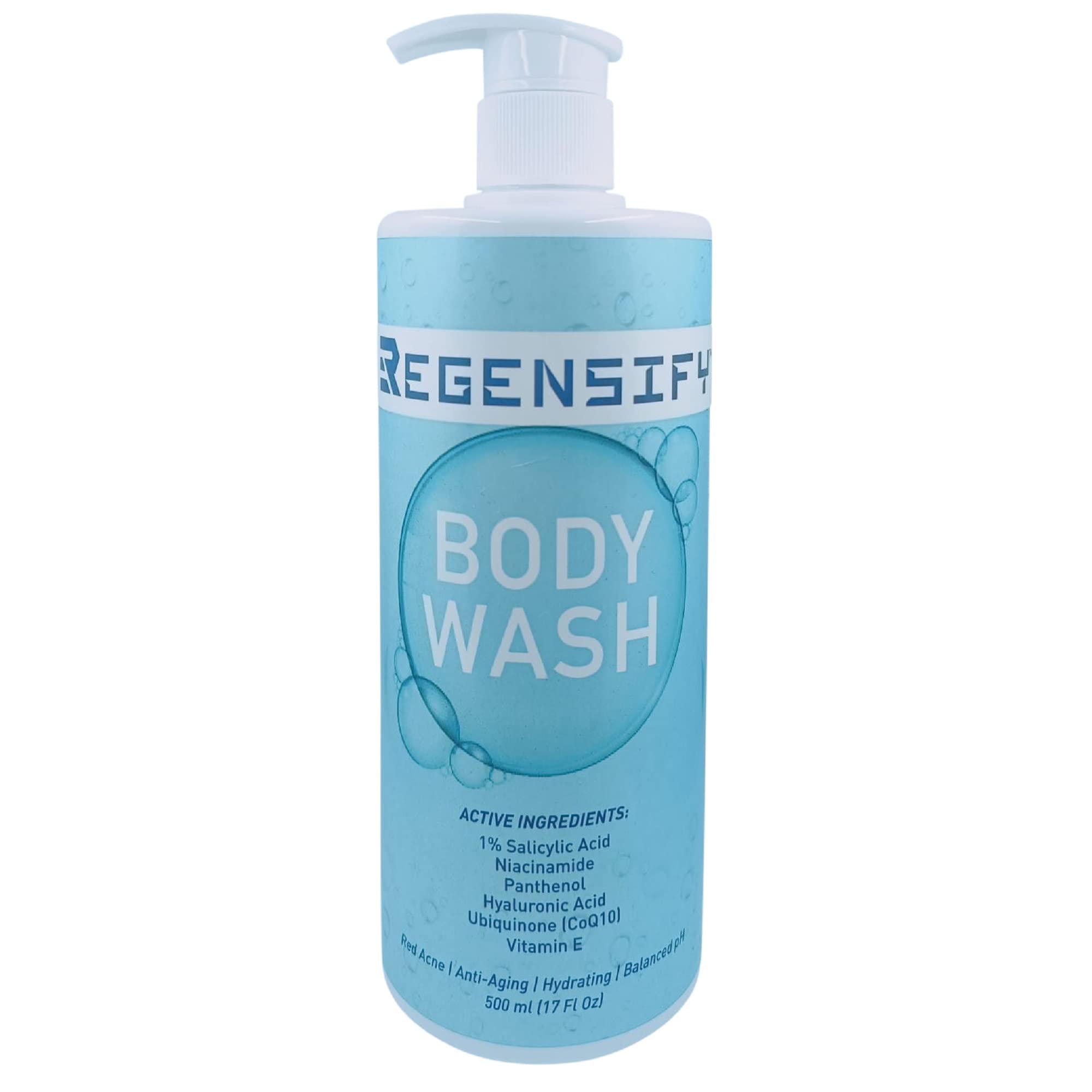 Amazon.com : REGENSIFY Red Acne Body Wash 500 ml (17 FL Oz) [1% ...