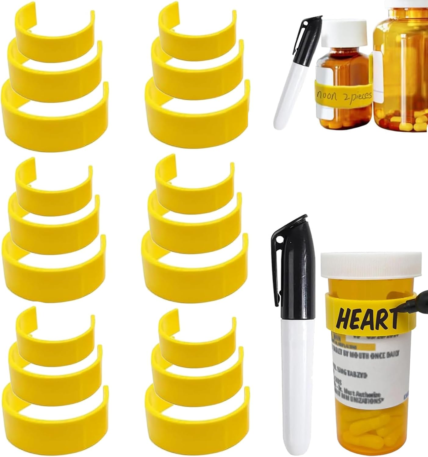 Amazon.com: Clips for Pill Bottles,Medicine Bottle Label Clips for Easy ...