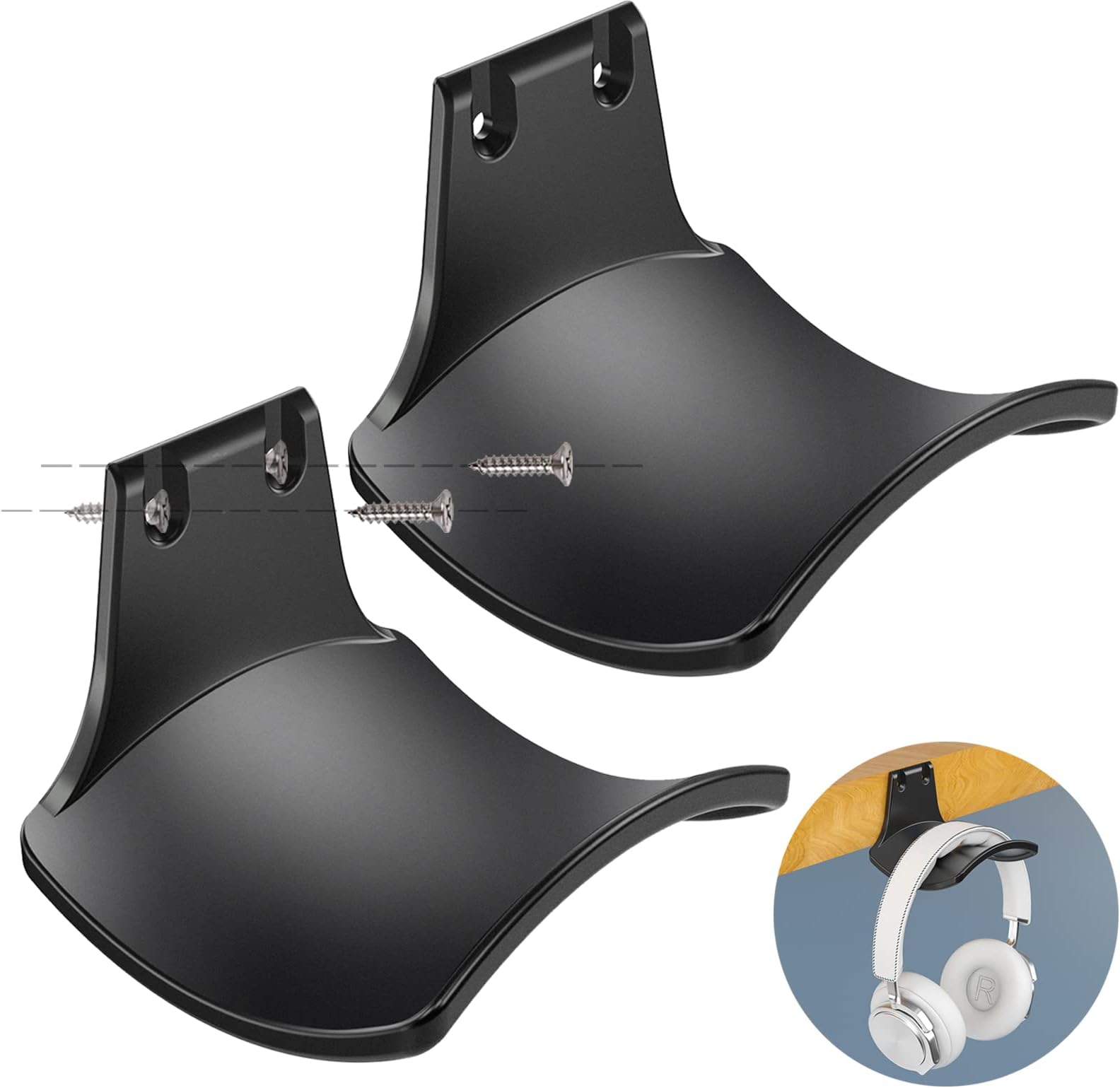 Amazon.com: Stick-On XL Headphone Hooks 2 Pack : Home & Kitchen