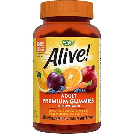 Amazon.com: Nature's Way Alive! Adult Premium Multivitamin Gummy, Full ...
