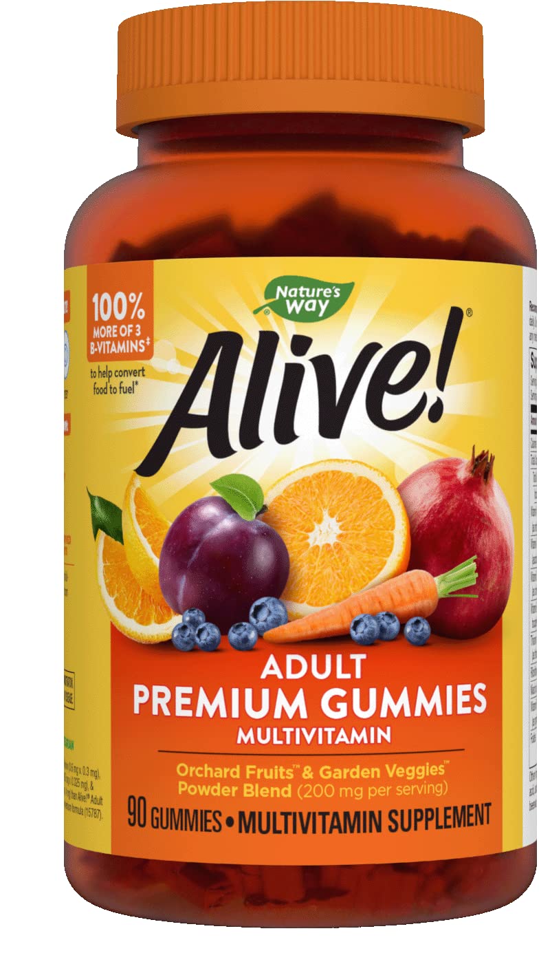 Amazon.com : Nature's Way Alive! Adult Premium Gummy Multivitamin, Full ...
