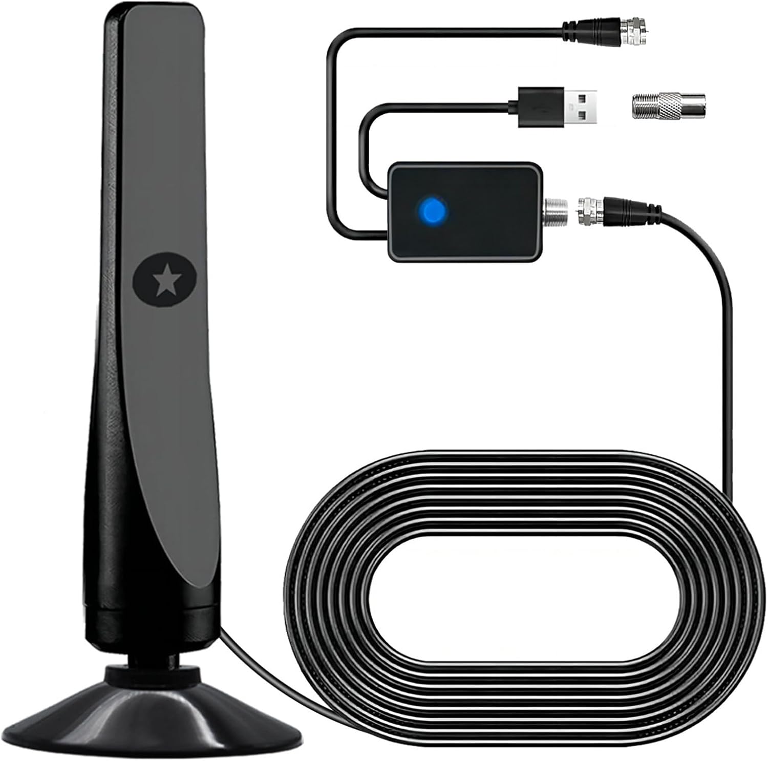 Amazon.com: Digiloop TV Antenna - Long Range Signal Reception, Full HD Picture Quality, Compact ...